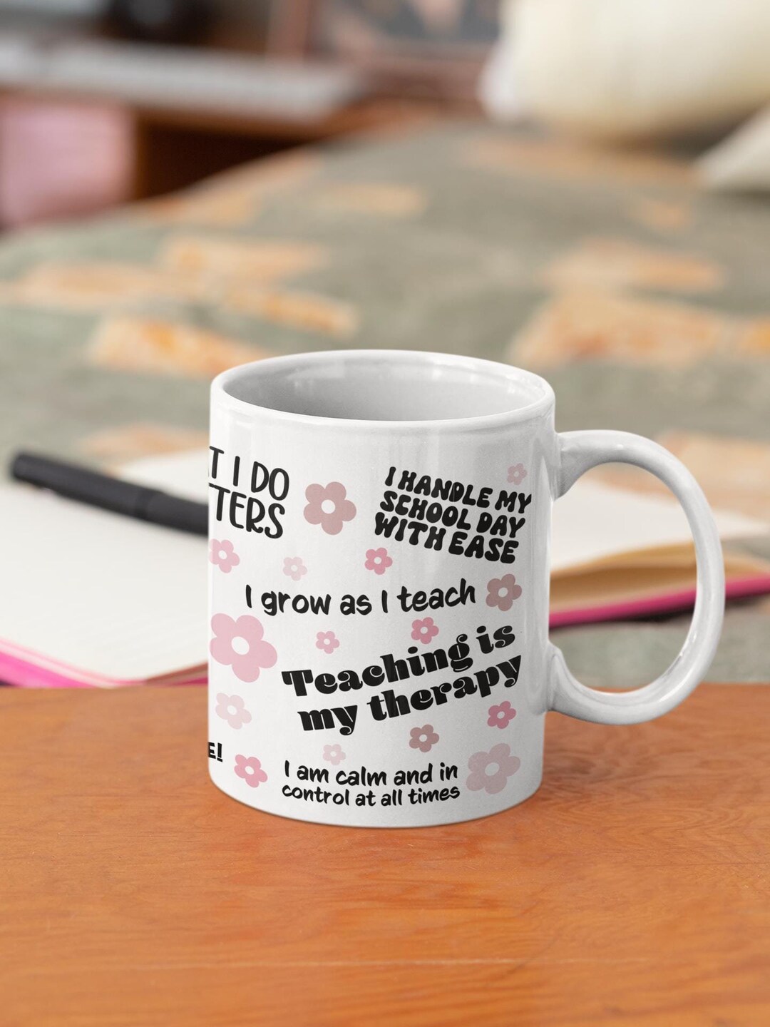 Teacher Daily Affirmations Mug, Positive Affirmation Teacher Gift ...