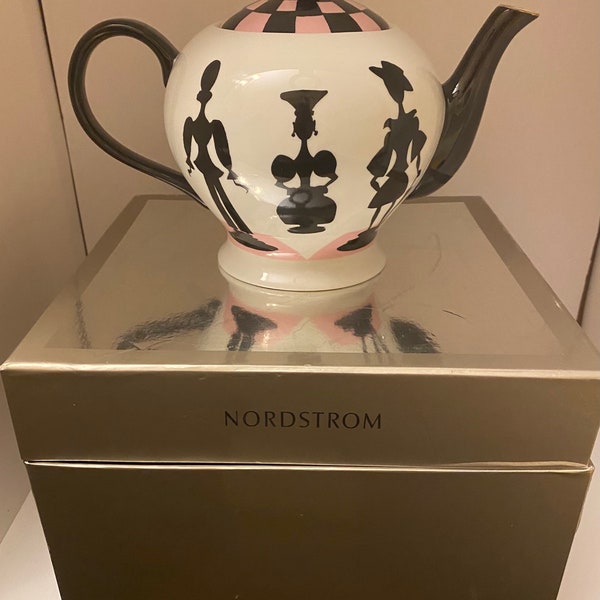 Checkered Tea Pot - Etsy