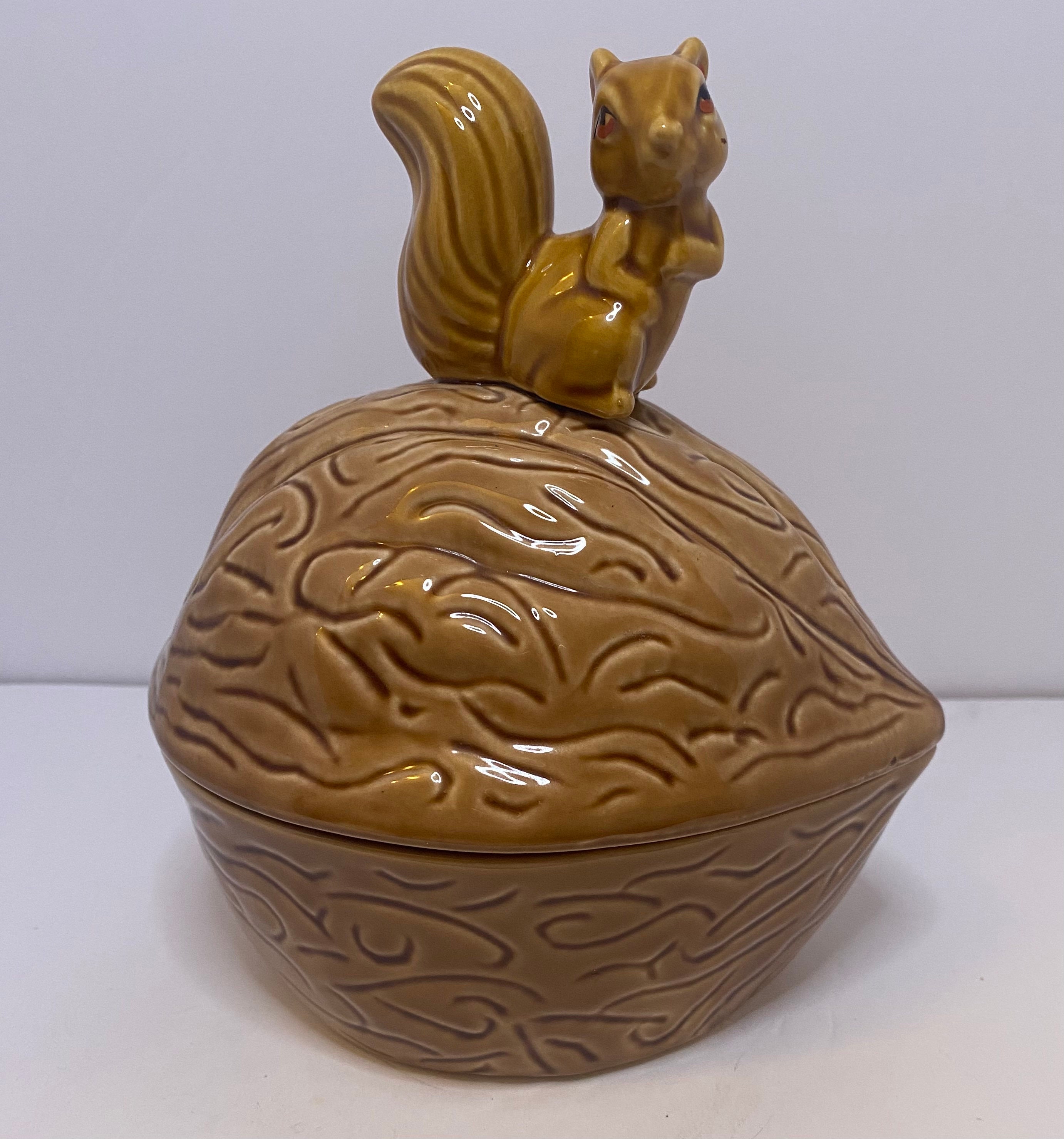 Vintage Ceramic Squirrel Dish - Etsy