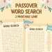 Passover Word Search Games, 2 Printable Party Games for the Family ...