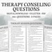 Therapy Session Questions I Therapy Counseling Notes Template I Therapy ...