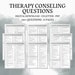 Therapy Session Questions I Therapy Counseling Notes Template I Therapy ...