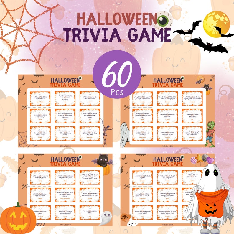 Halloween Trivia Game Halloween Activity for Kids / Adults Halloween ...