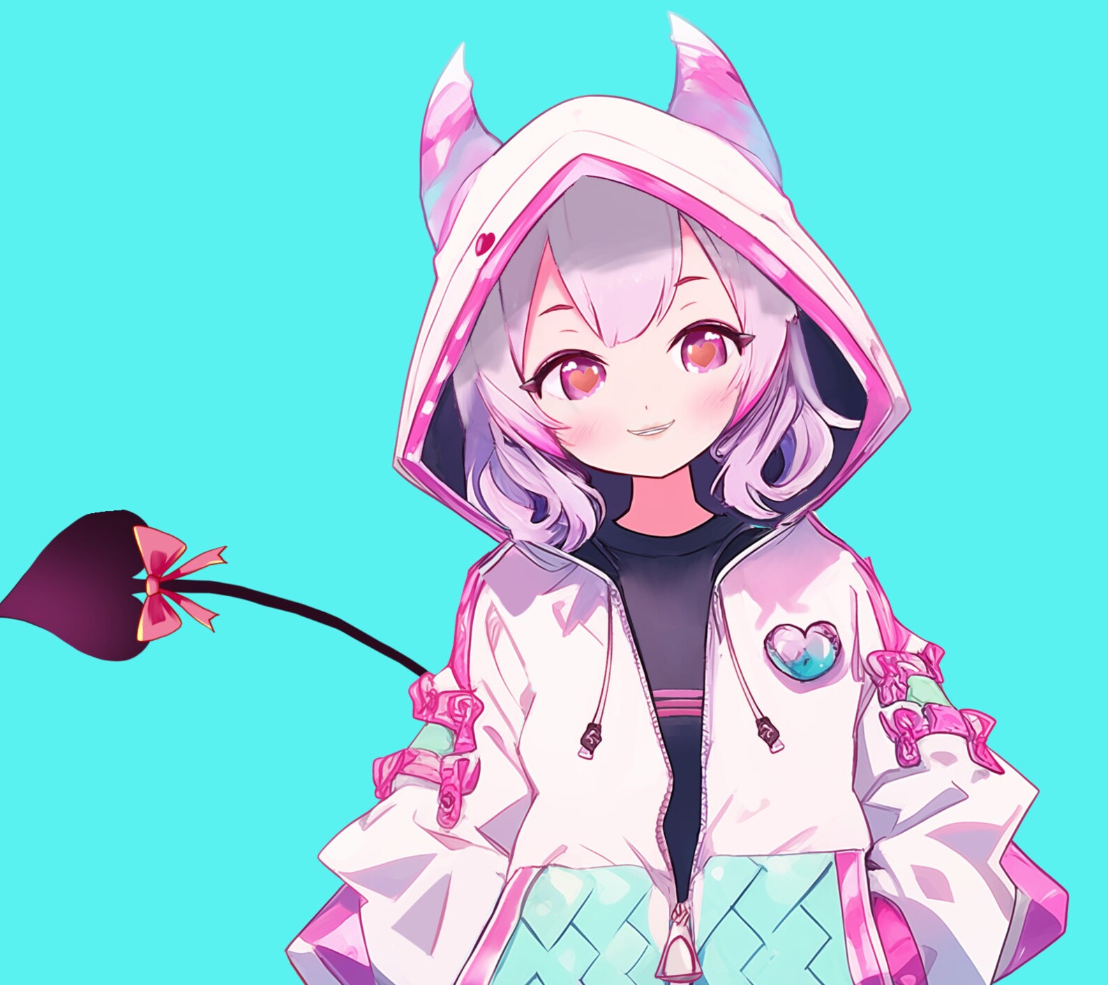 Pink Demon Girl Vtuber 2d Live2d Avatar 4 Expressions 8 Free Emotes for ...