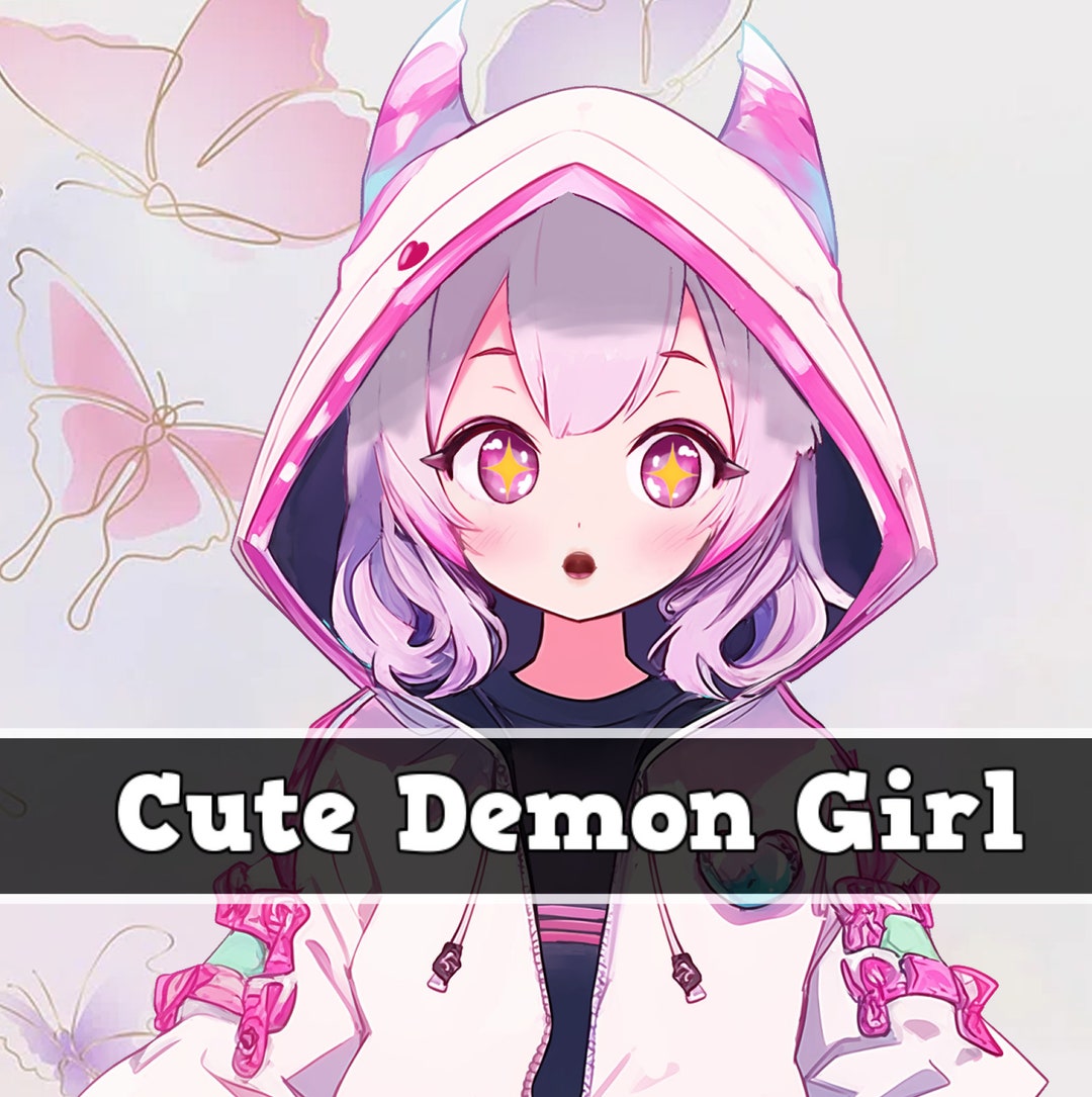 Pink Demon Girl Vtuber 2d Live2d avatar Ready To Use 3 - Etsy México