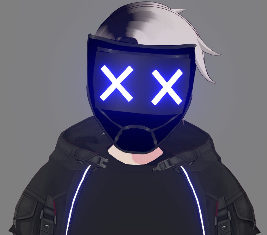 Cyverpunk Avatar Rgb Any Color Vtuber 3d Avatar Commission - Etsy