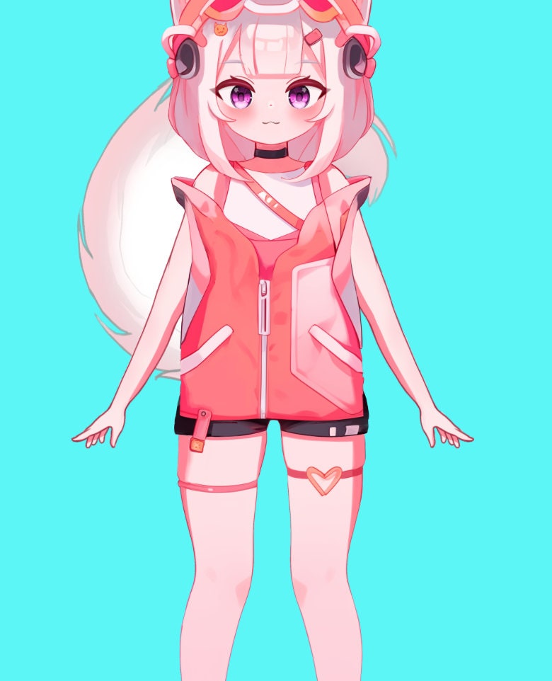 Puppy Girl Vtuber Avatar 2d Live 2d With 5 Expressions iPhone Traking ...