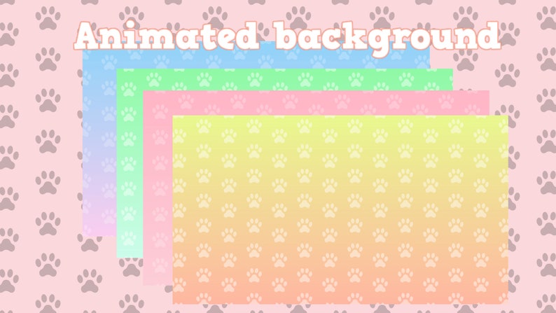 Animated Stream Background, Cat Twitch Animated Background, Custom ...
