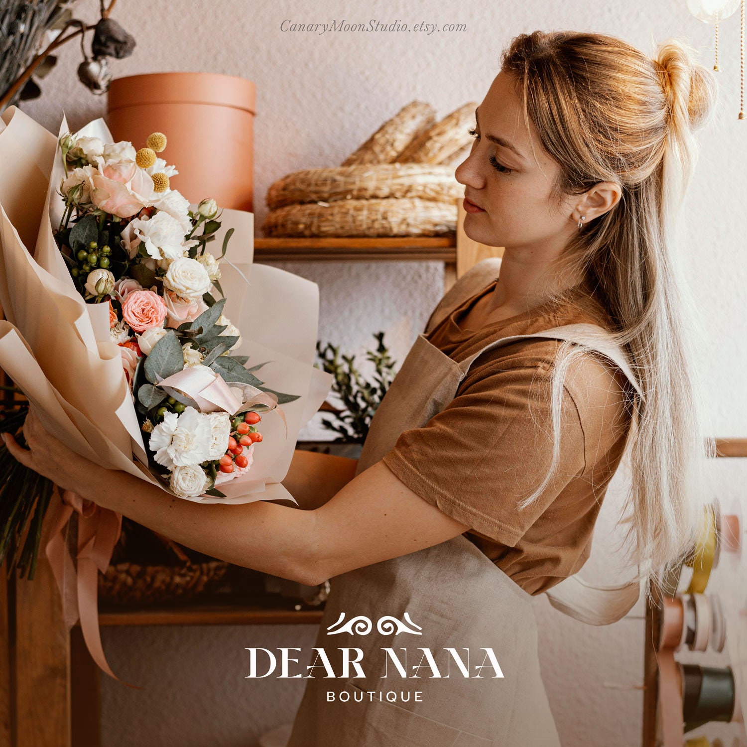 Dear Nana Logo Hand-drawn Icon Concept-based Logo Design - Etsy