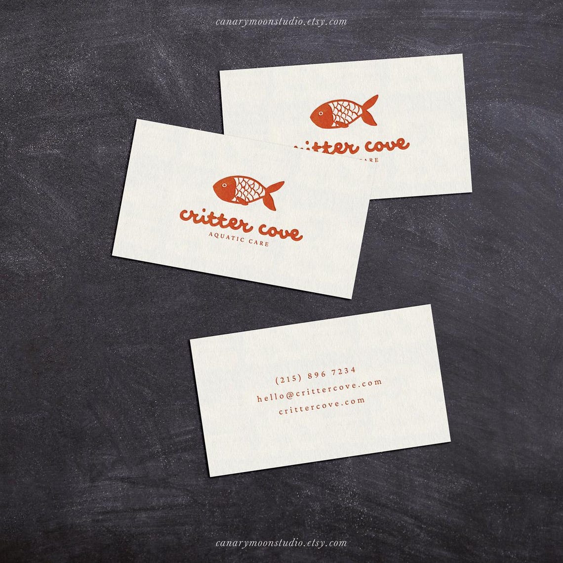Little Fish Premade Customizable Logo With Hand-drawn Whimsical Fish ...