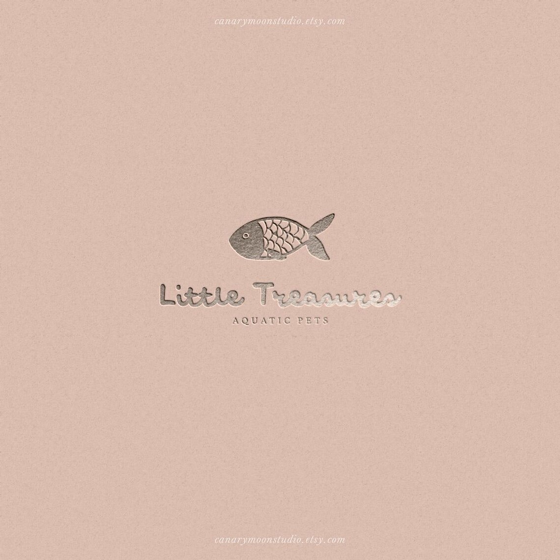 Little Fish Premade Customizable Logo With Hand-drawn Whimsical Fish ...