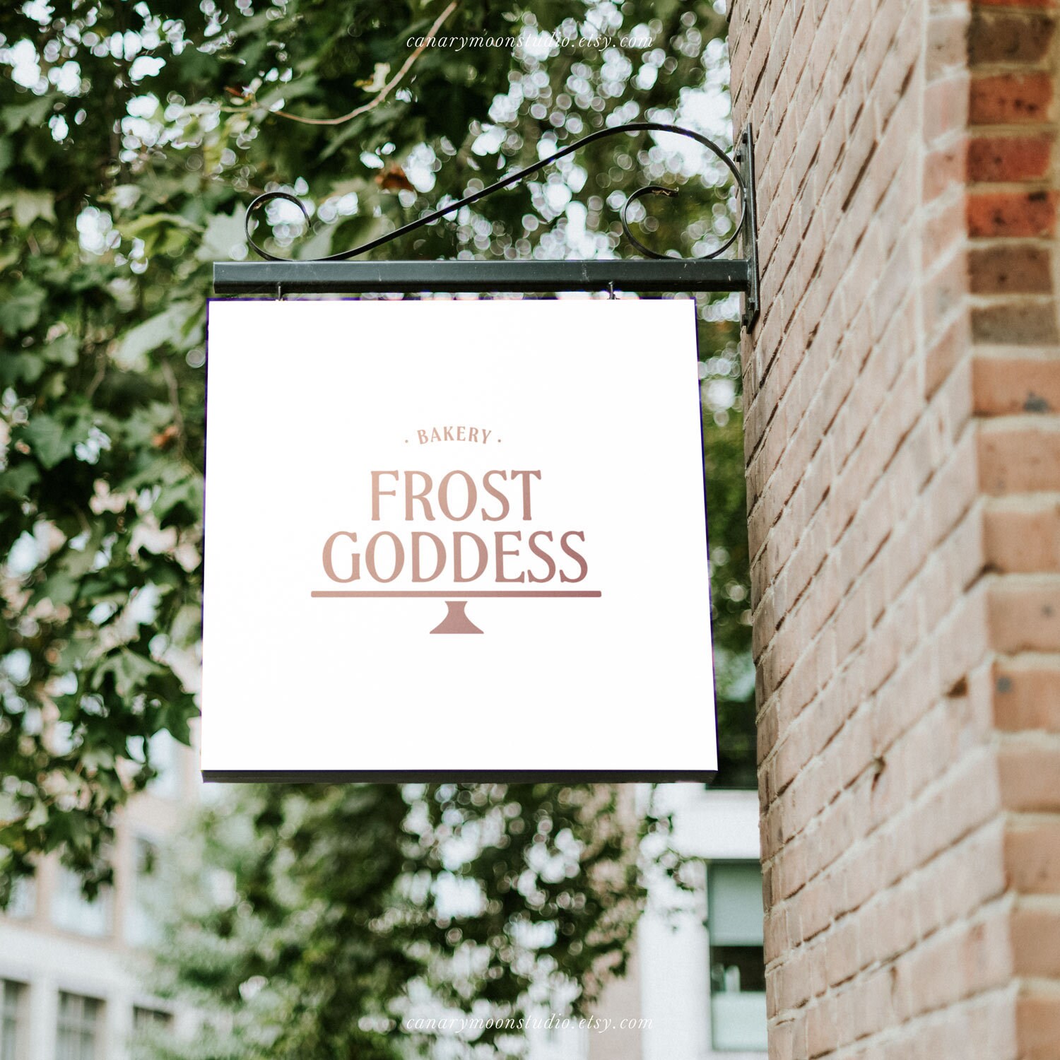 Cake Stand Premade Logo Design, Small Business Branding, Bakery Cafe ...