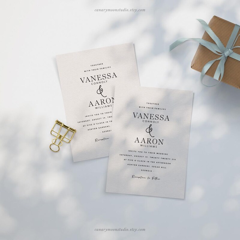 Typography Invitation - Etsy