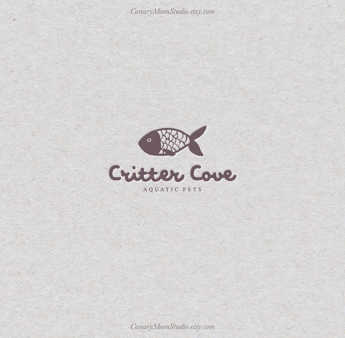 Little Fish Premade Customizable Logo With Hand-drawn Whimsical Fish ...