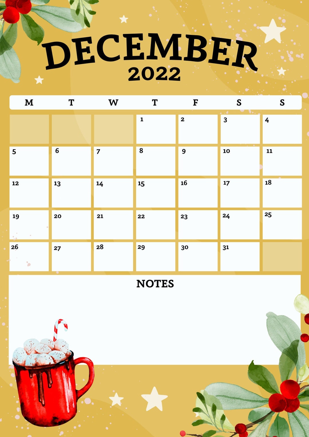 December Calendar - Etsy