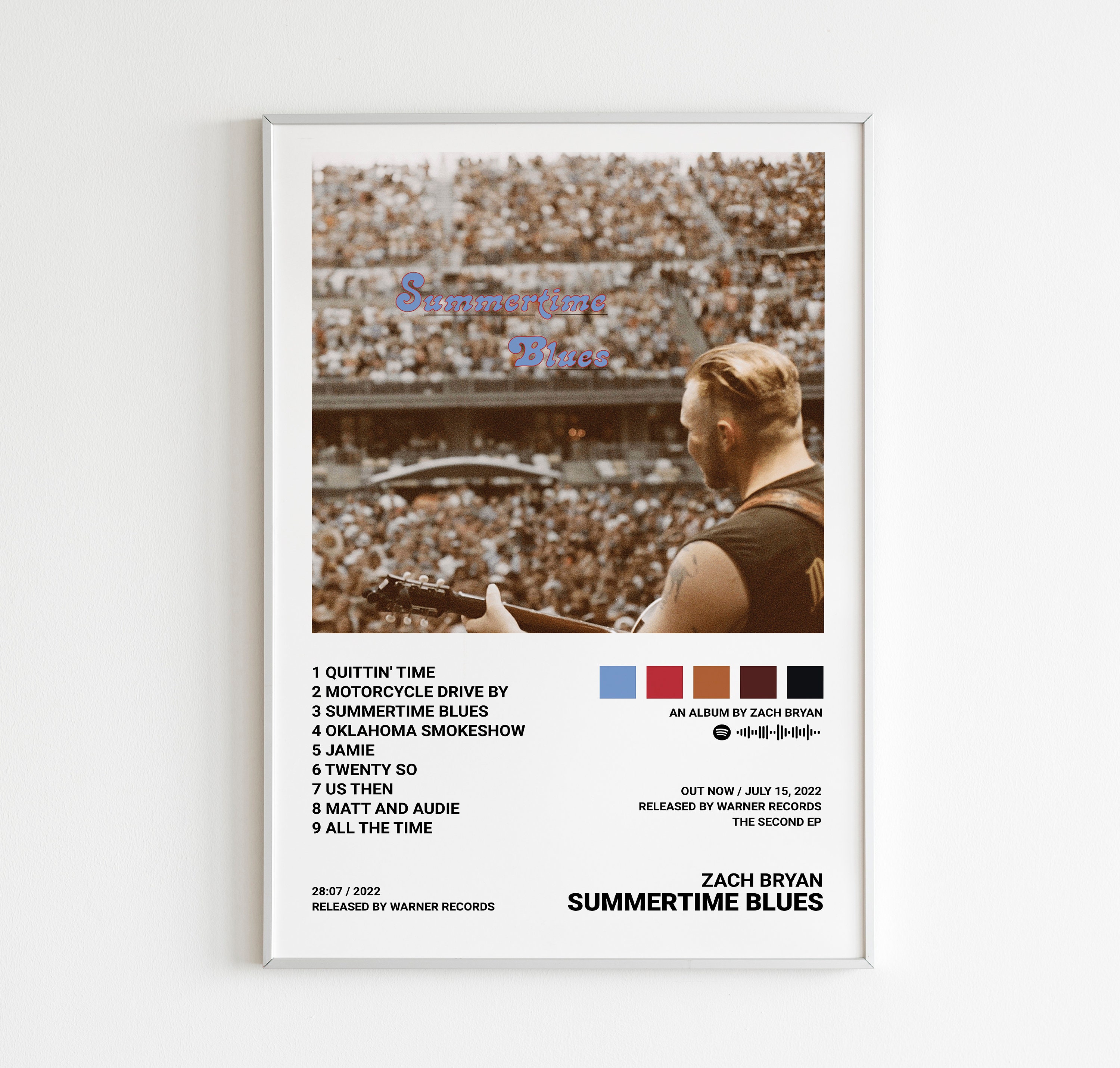 Zach Bryan Posters / Summertime Blues Poster sold by Lit | SKU 24559071 ...
