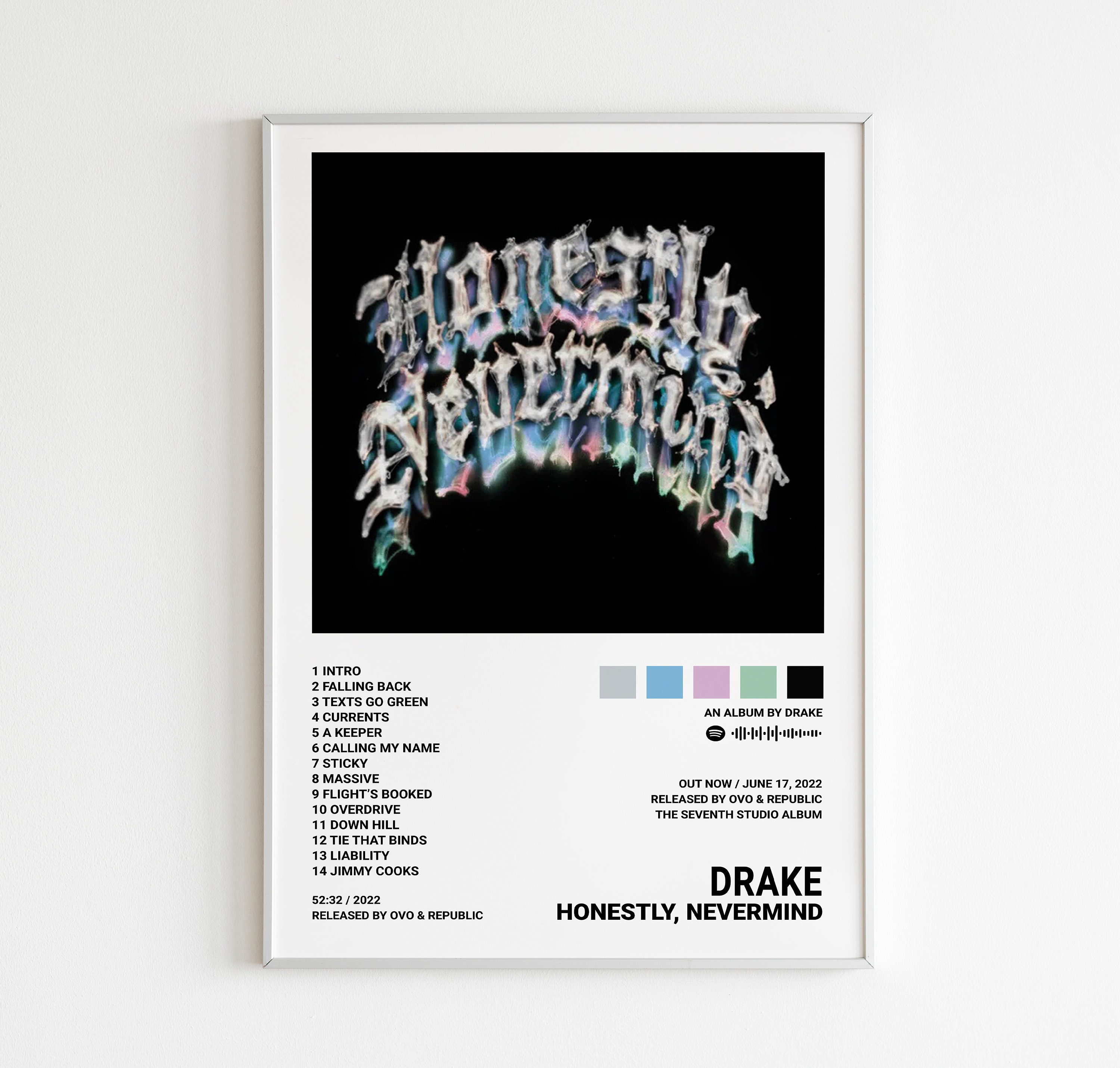 Drake Posters / Honestly, Nevermind Poster, Album Cover Poster sold by ...