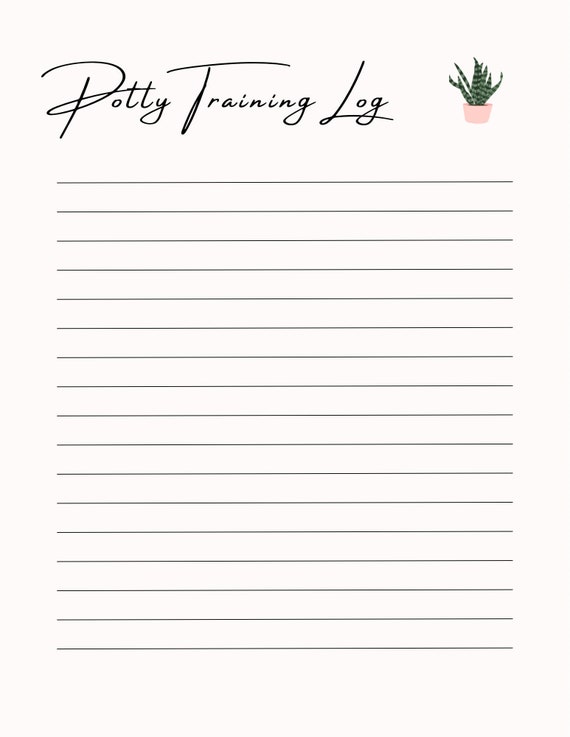 Potty Training Printable Log Sheet - Etsy