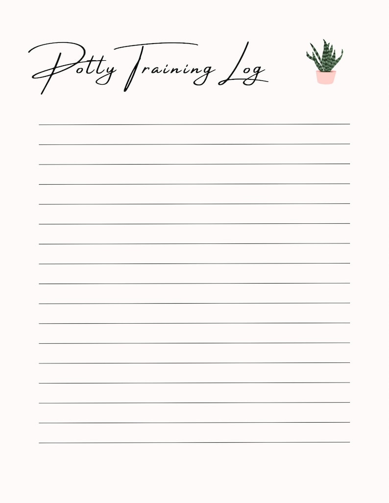 Potty Training Printable Log Sheet - Etsy