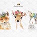 Fox and Bunny Watercolor Clipart. Fox Clipart, Cute Animals Clipart ...