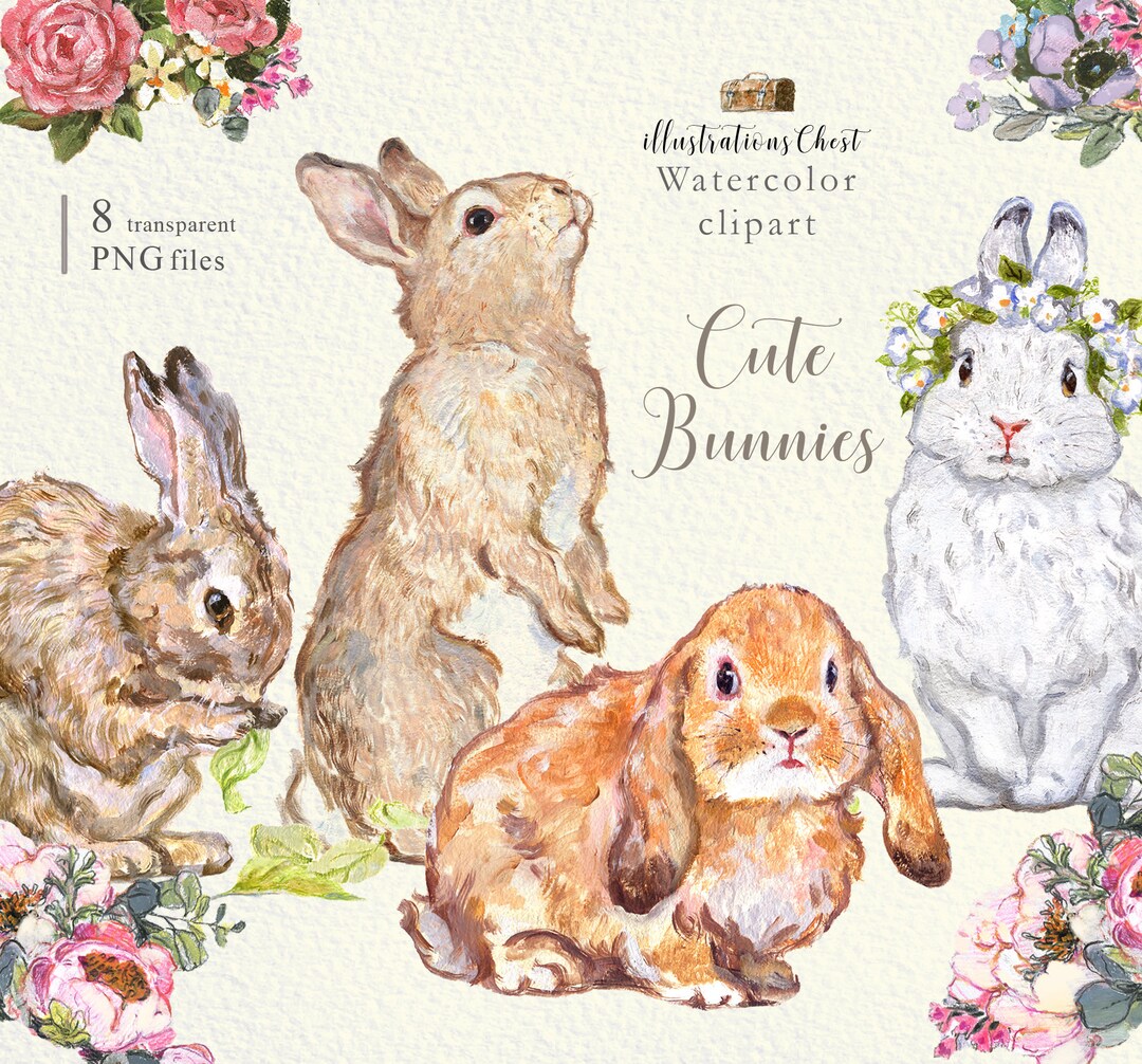 Cute Bunny Easter Clipart Happy Easter Bunny Clipart Bunny Baby Shower ...