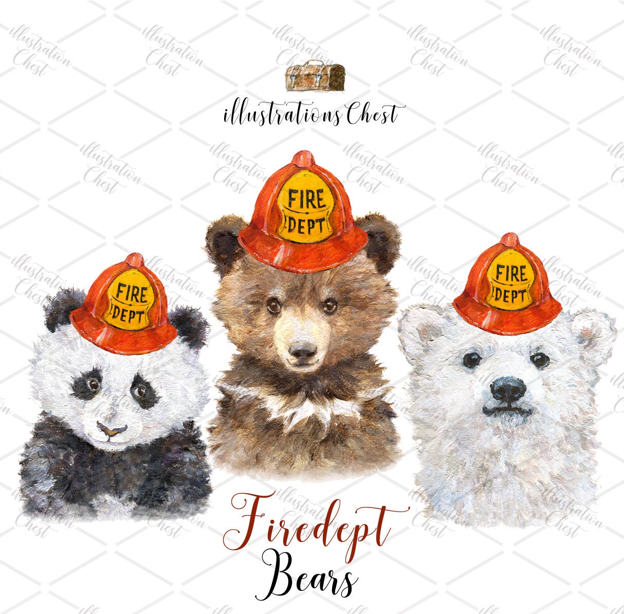 Good Firefighters Bear Clipart, Flame Extinguishers, Firemen Giant ...