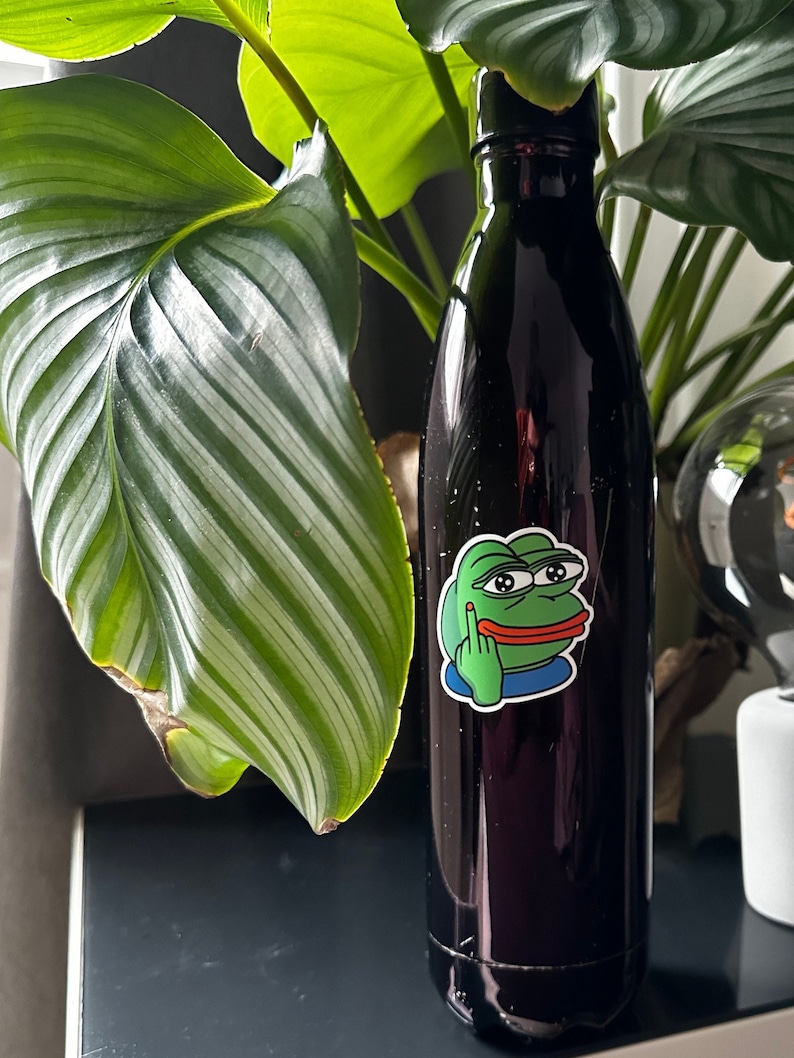 Pepe The Frog Meme Sticker Der Frosch Mittelfinger Aufkleber Matt aus ...