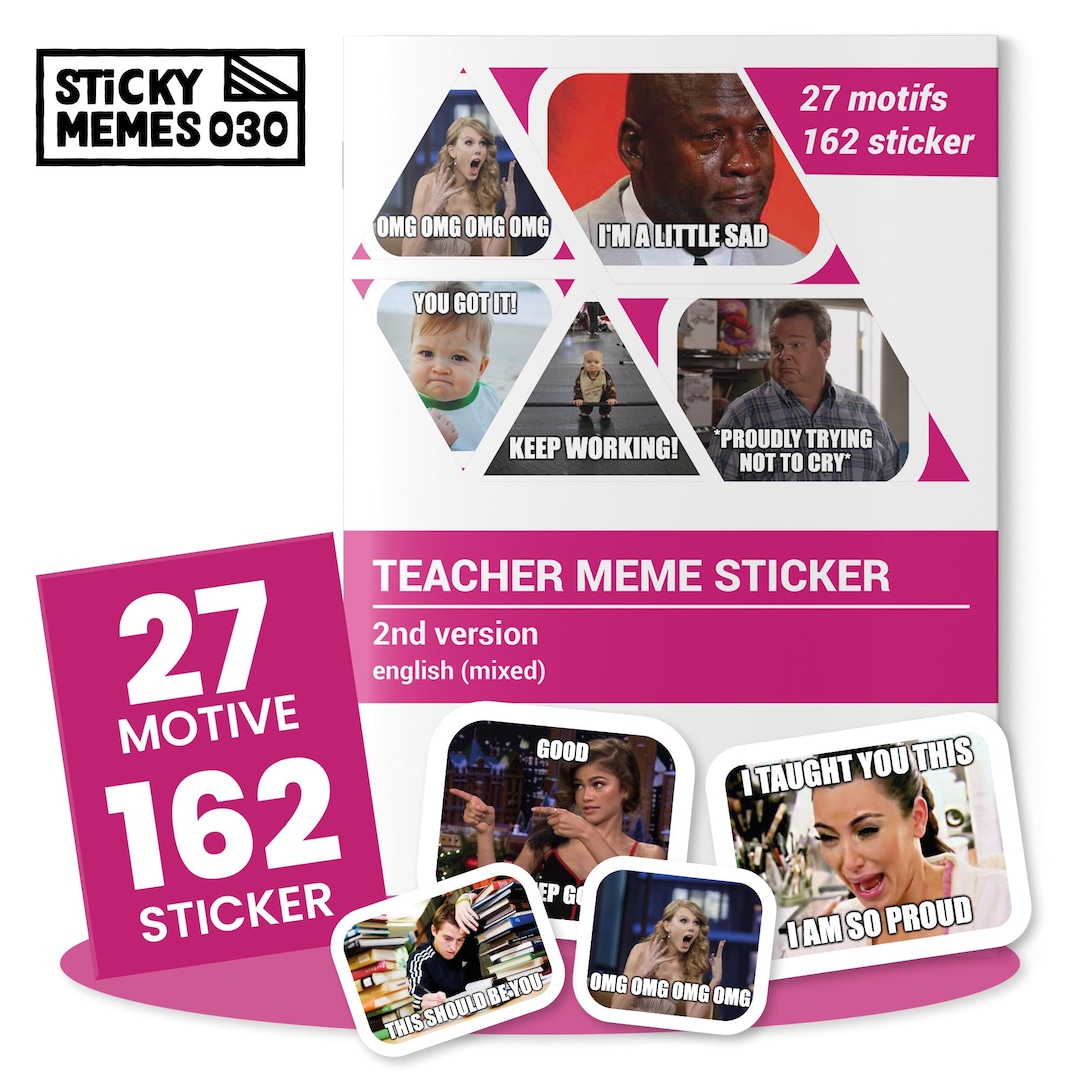 Version 2 Teacher Memes Stickers / Decals 108 Pcs / 27 Designs ...