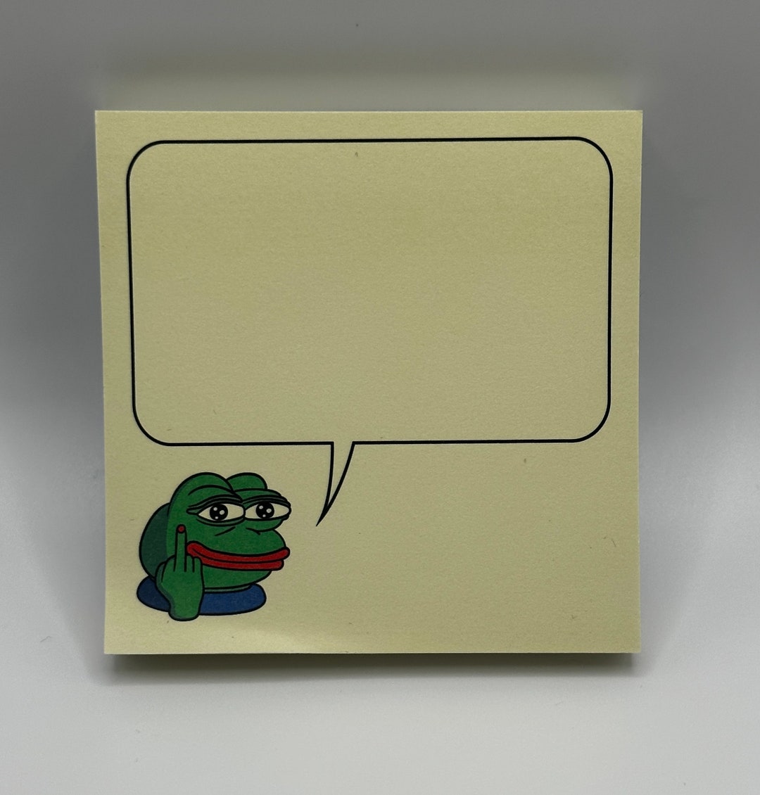 Pepe the Frog Sticky Notes / 100 Sheets / 7 X 7 Cm / Funny for the ...
