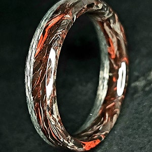 The Deadpool Ring, Red Forged Carbon Fiber and Texalium.* - Etsy