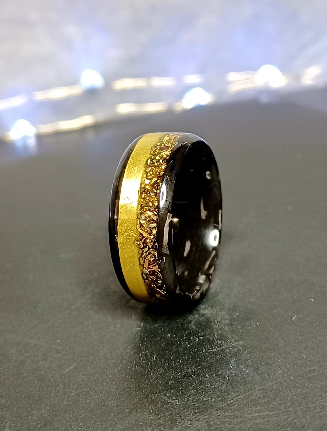 Bullet Ring, Forged Carbon Fiber Band and AK-47 7.62mm Bullet Material ...