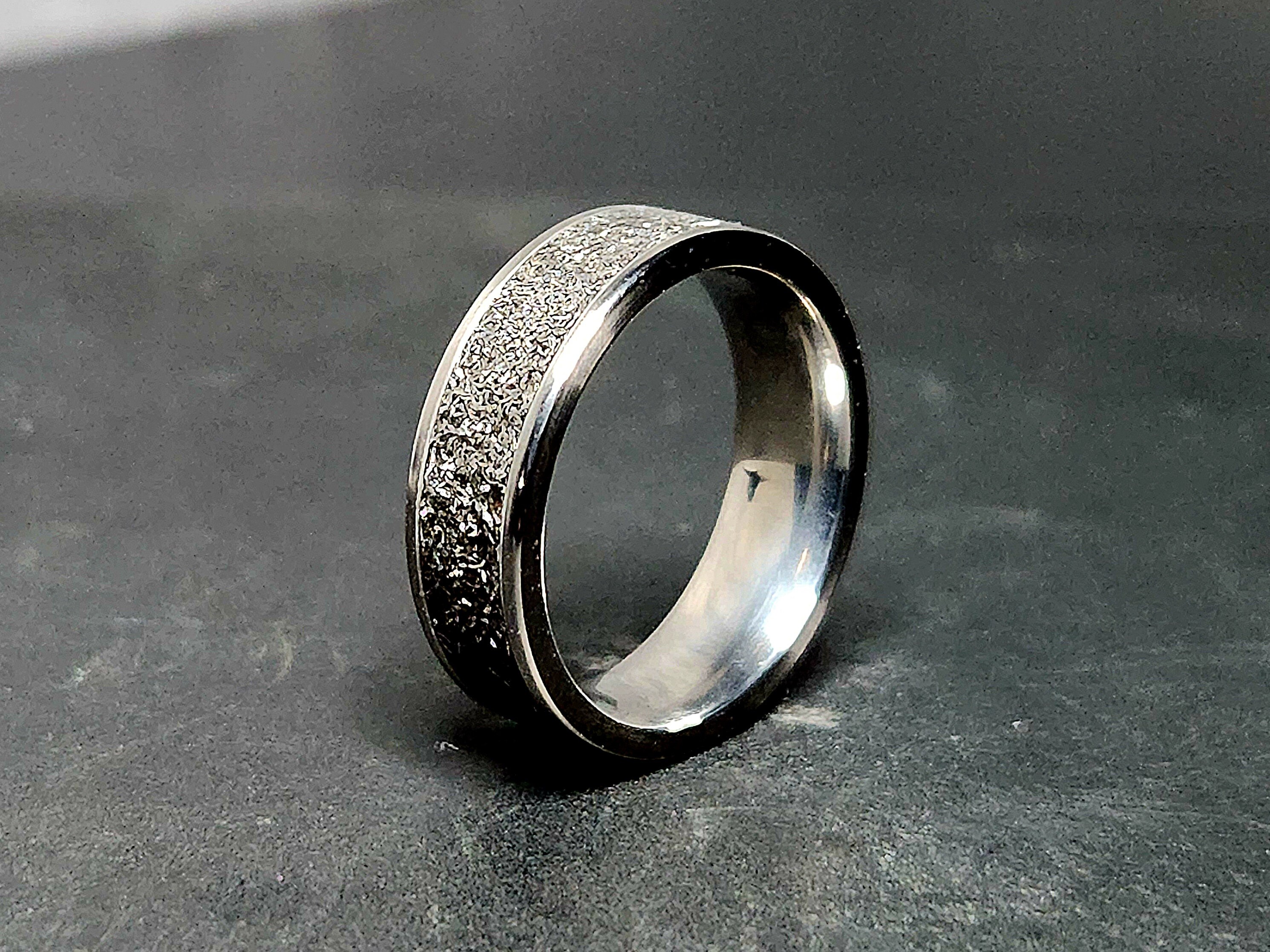Titanium Flat Edge Band With Ferrari F1 Race Used Valve Shavings ...