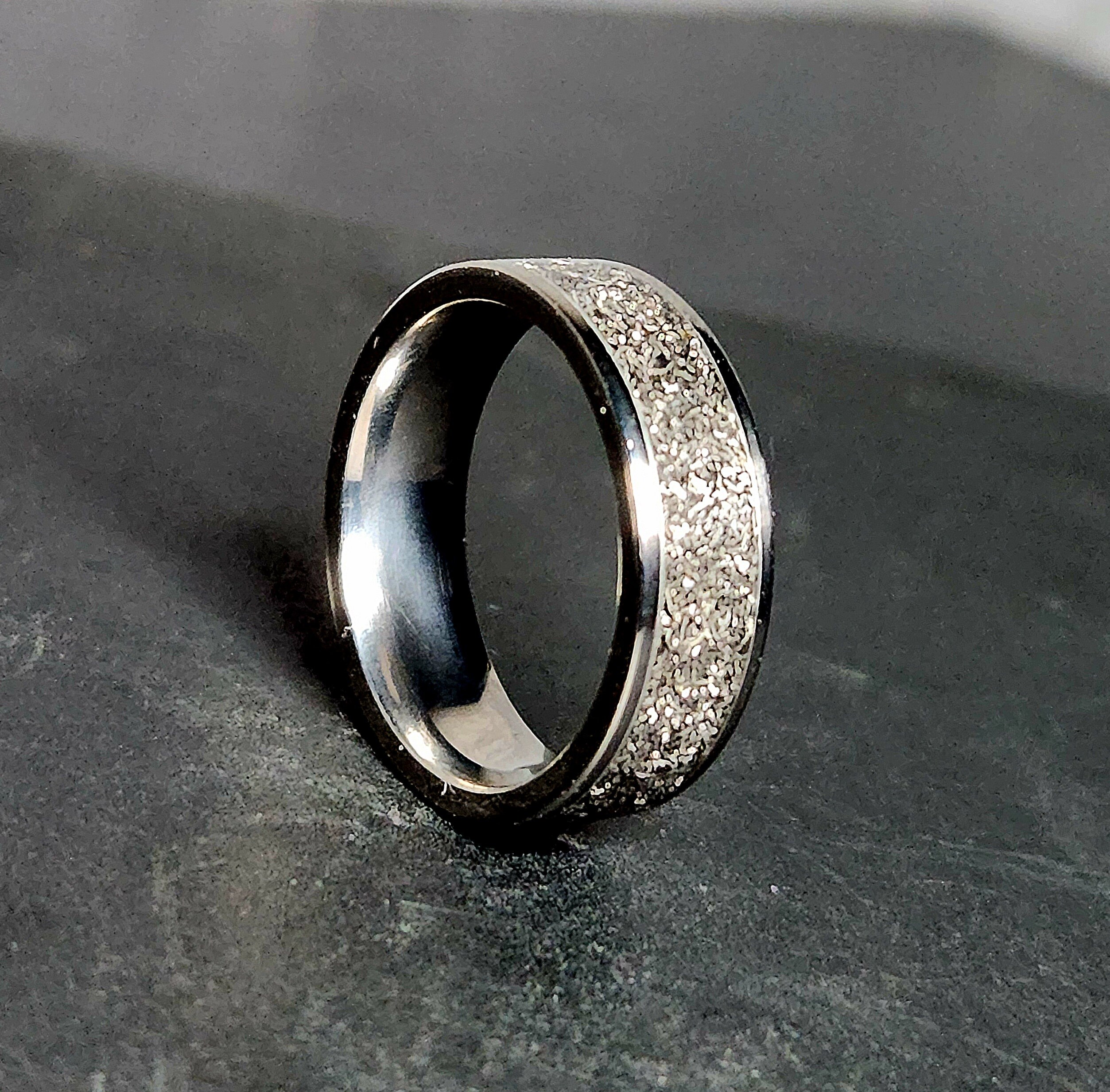 Titanium Flat Edge Band With Ferrari F1 Race Used Valve Shavings ...