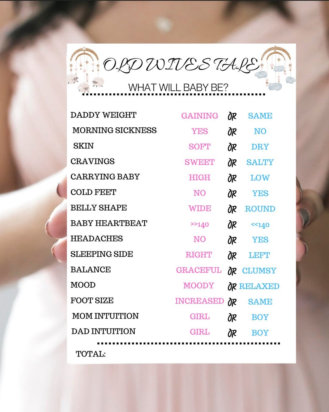 Old Wives Tale Games Baby Shower Game Mom to Be Game Shower - Etsy