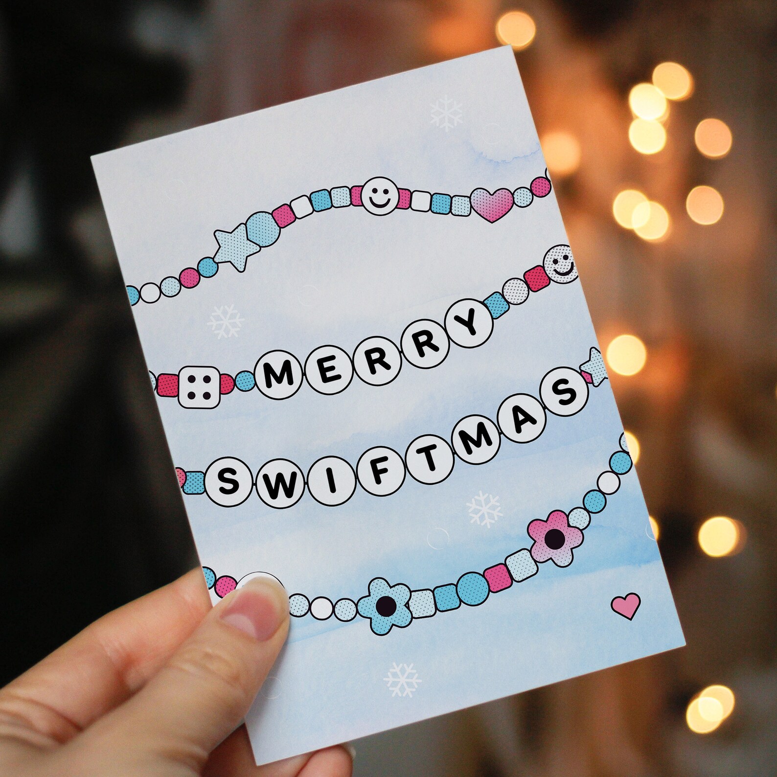 Swiftie Christmas Card Merry Swiftmas Friendship Bracelet - Etsy