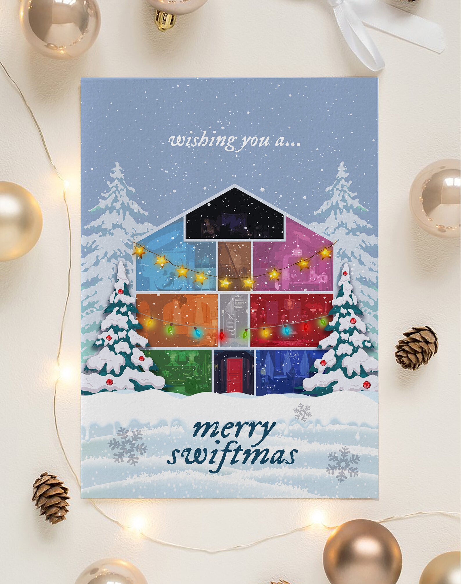 Swiftie Christmas Card, Merry Swiftmas, Lover House Card, the Eras Tour ...