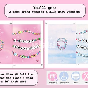 Swiftie Christmas Card, Merry Swiftmas, Friendship Bracelet Card, the ...