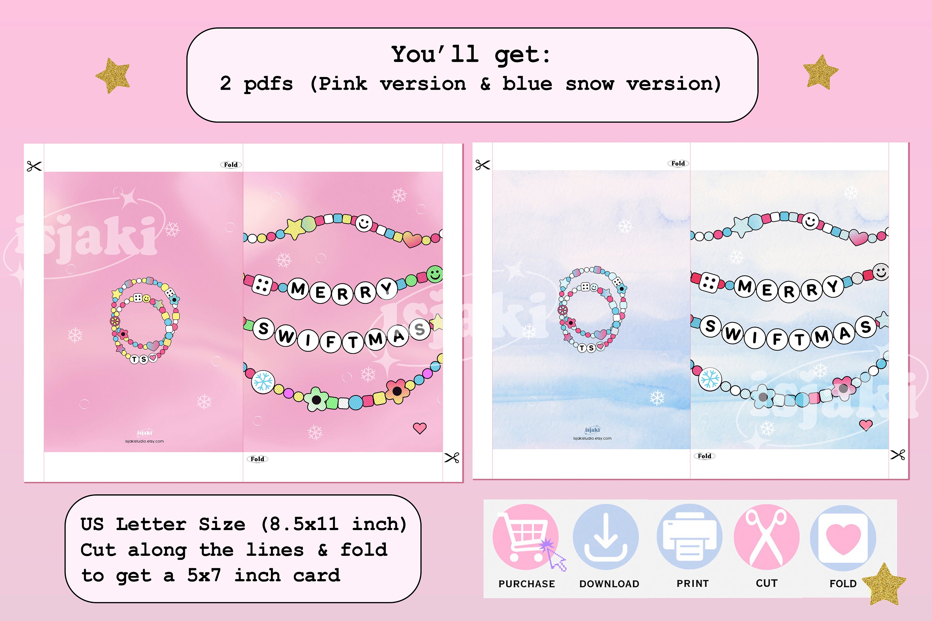 Swiftie Christmas Card Merry Swiftmas Friendship Bracelet - Etsy