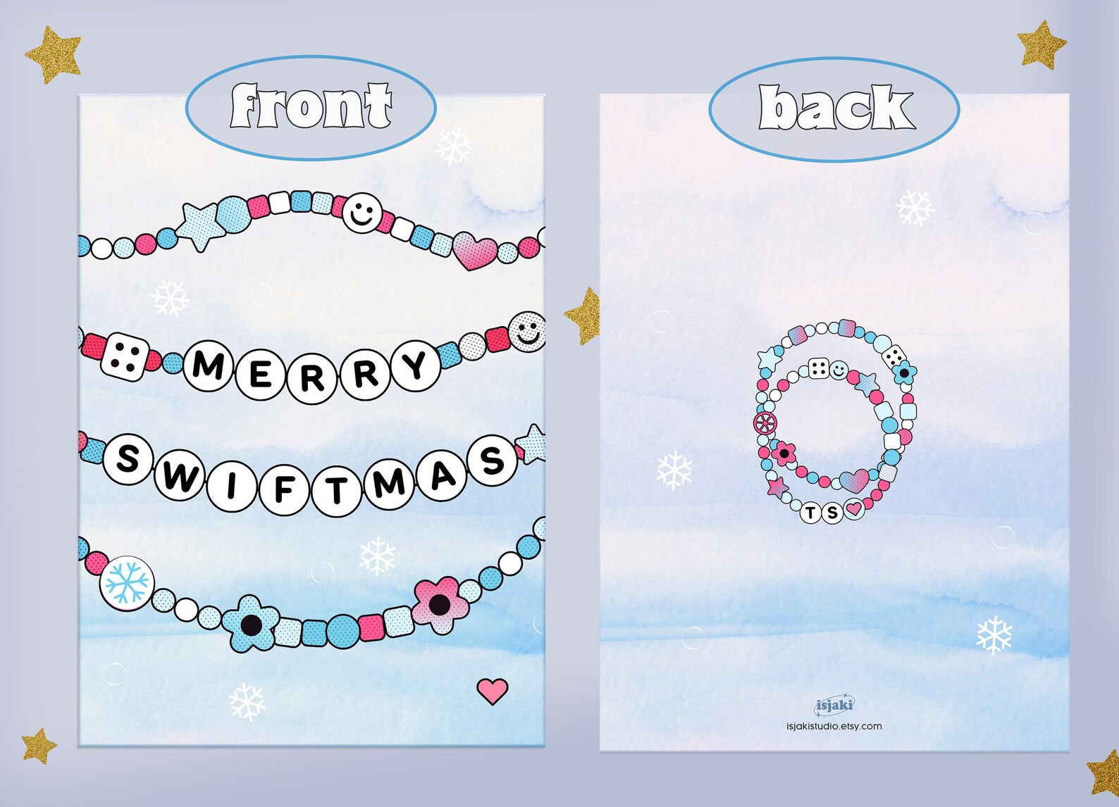 Swiftie Christmas Card Merry Swiftmas Friendship Bracelet - Etsy