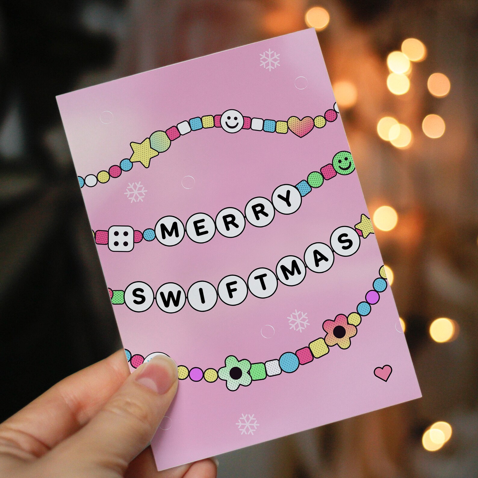 Swiftie Christmas Card, Merry Swiftmas, Friendship Bracelet Card, the ...