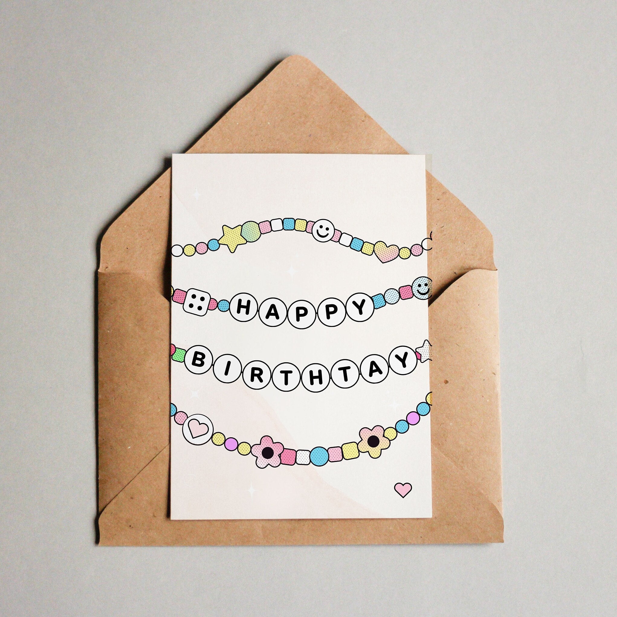 Friendship Bracelet Printable Birthday Card, Happy Birthtay, Eras Card ...