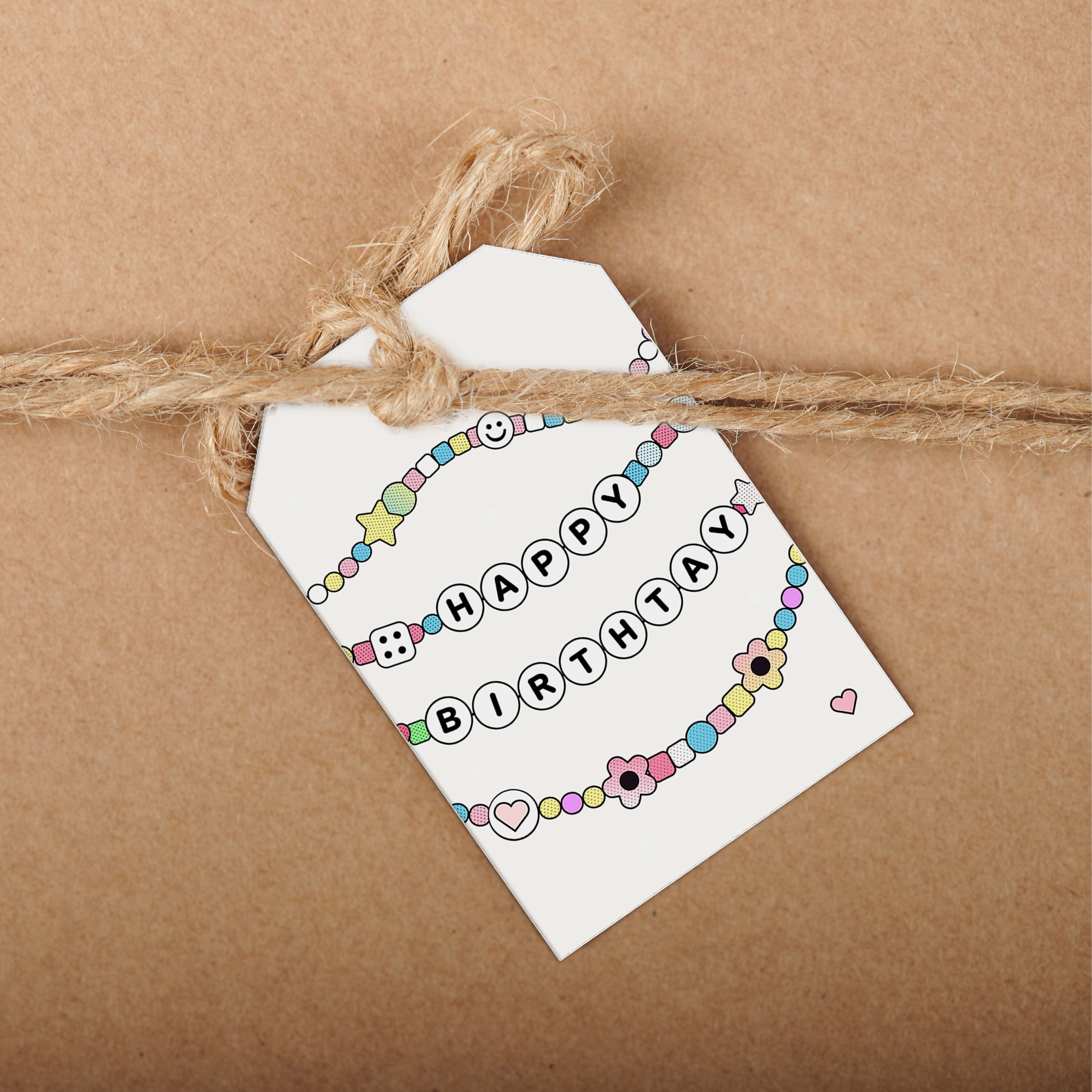 Friendship Bracelet Printable Birthday Gifts Tags, Happy Birthtay, 3 ...
