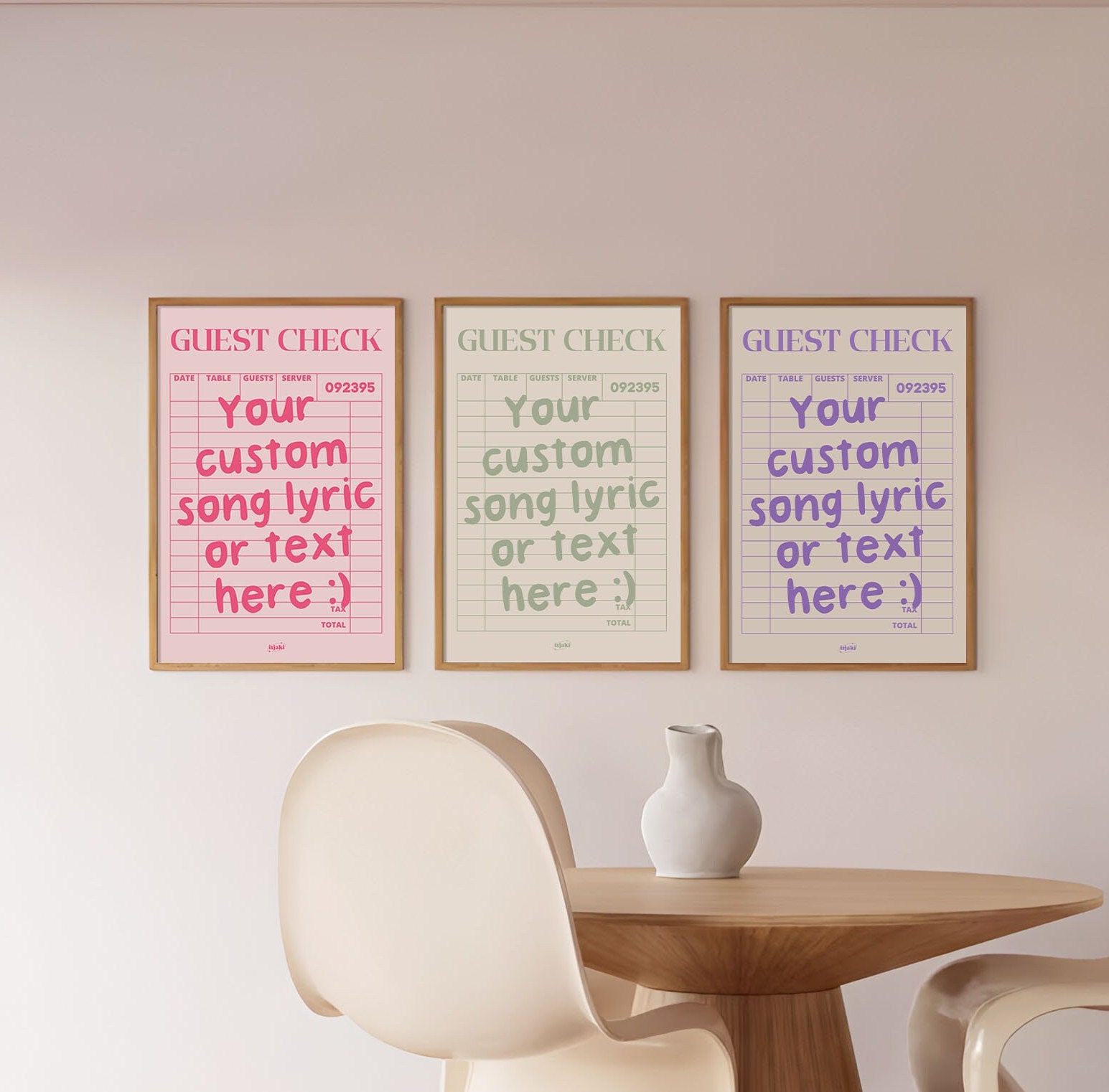 Custom Guest Check Print Personalized Text Print Custom Quote Print ...