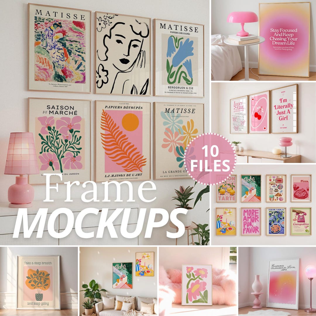 Gallery Wall & Multiple Frame Mockup Pack, Frame Mockup Bundle ...