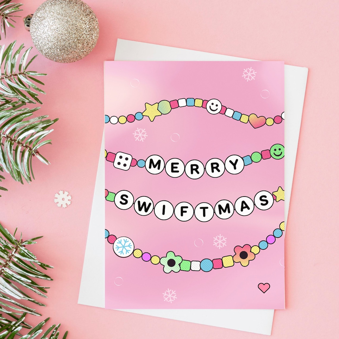 Swiftie Christmas Card Merry Swiftmas Friendship Bracelet - Etsy