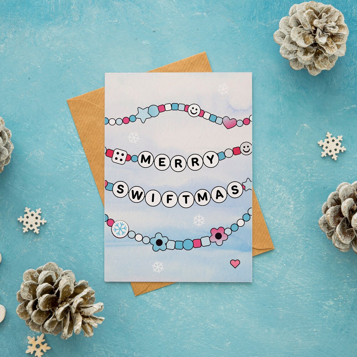 Swiftie Christmas Card, Merry Swiftmas, Friendship Bracelet Card, the ...