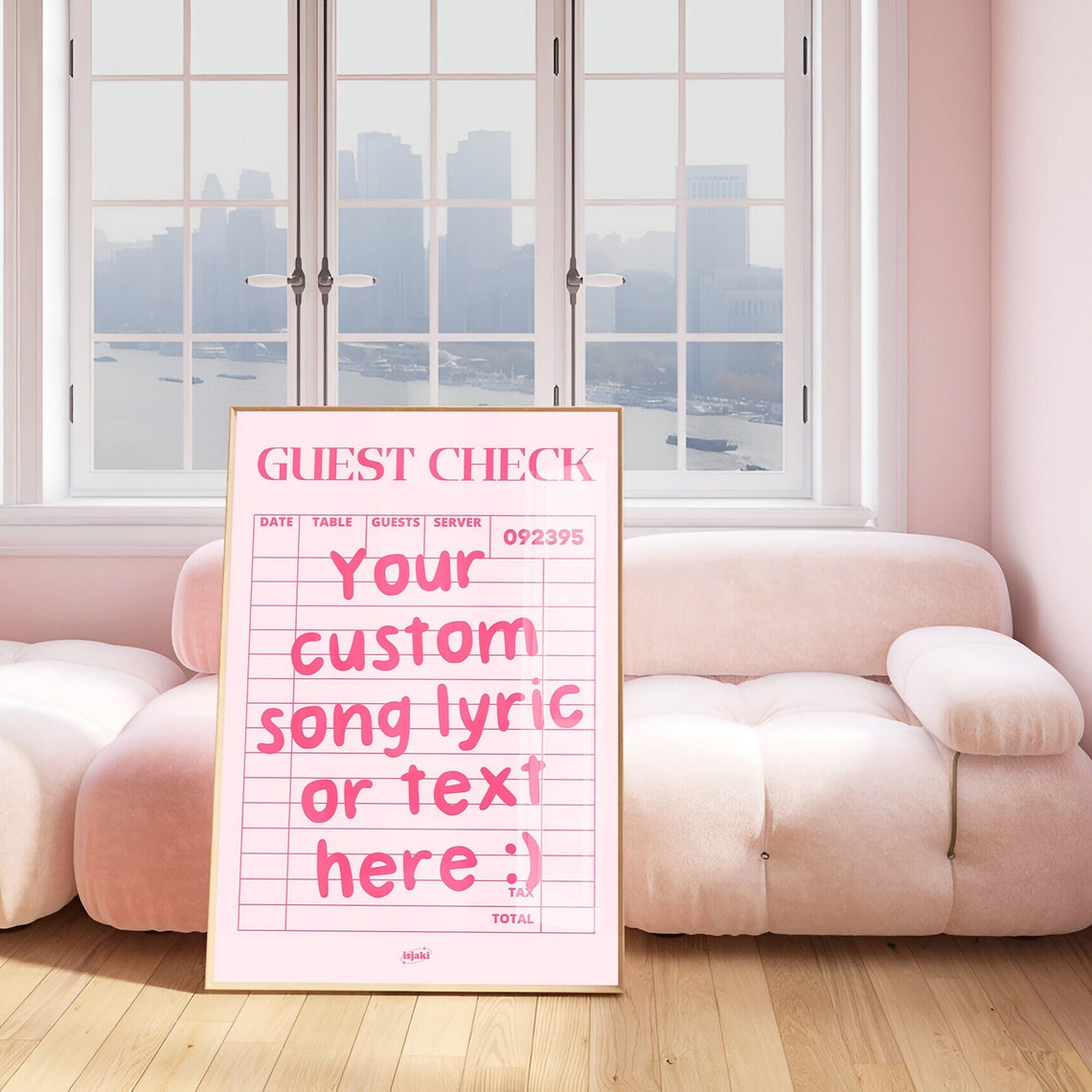 Custom Guest Check Print Personalized Text Print Custom Quote Print ...