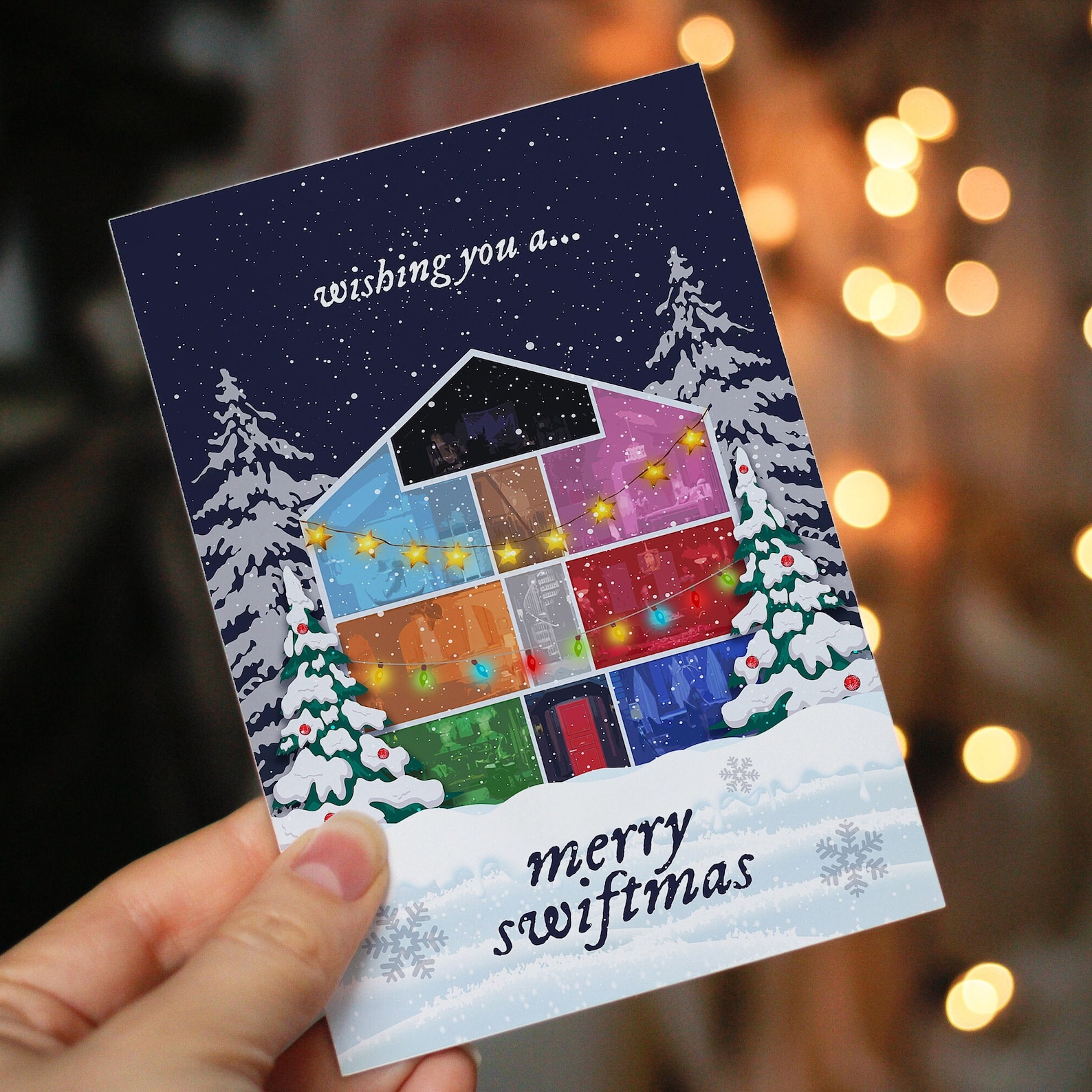 Swiftie Christmas Card, Merry Swiftmas, Lover House Card, the Eras Tour ...