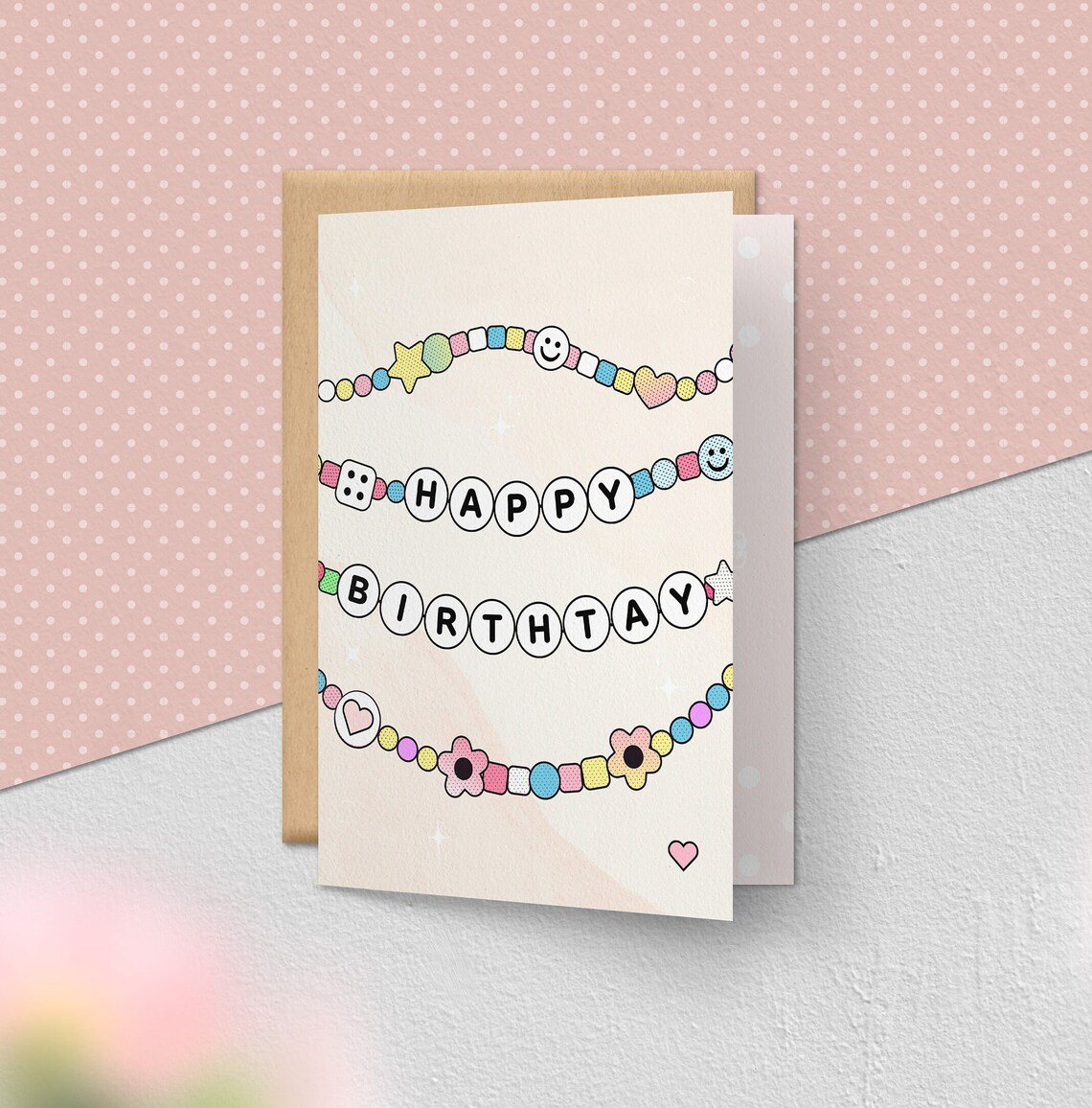 Friendship Bracelet Printable Birthday Card, Happy Birthtay, Eras Card ...