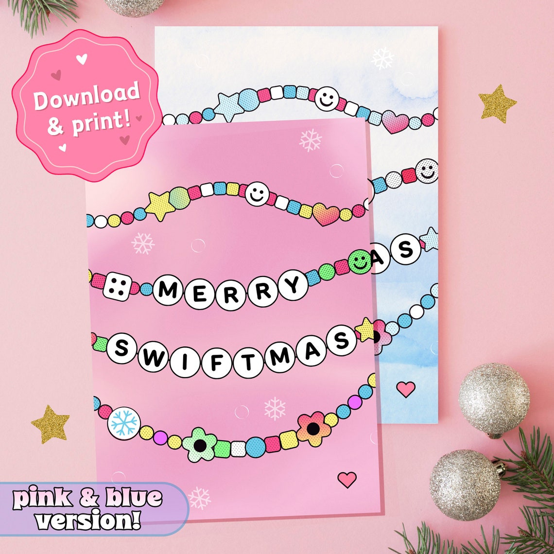 Swiftie Christmas Card Merry Swiftmas Friendship Bracelet - Etsy